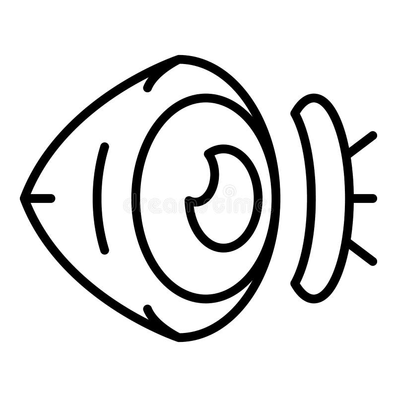 Eye Contact Lens Icon, Outline Style Stock Vector - Illustration of ...