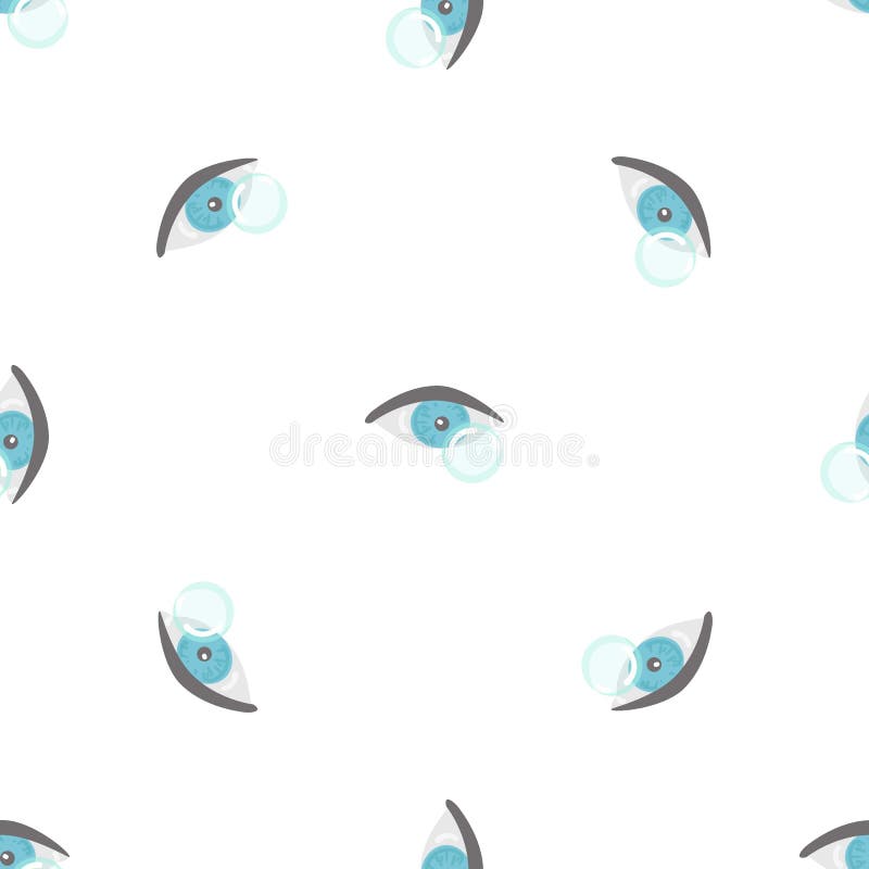 Eye Contact Lens Pattern Seamless Vector Stock Vector - Illustration of ...