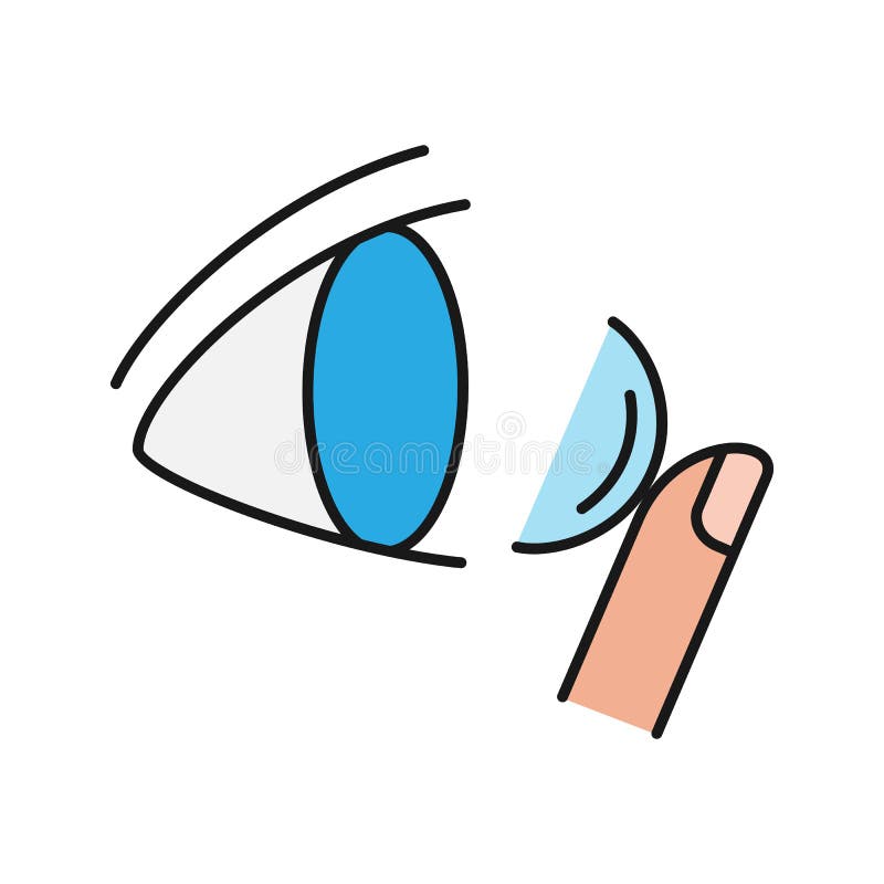 Eye Contact Lenses Color Icon Stock Vector Illustration Of Hygiene
