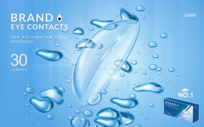 Eye contacts ads template stock vector. Illustration of eyesight ...