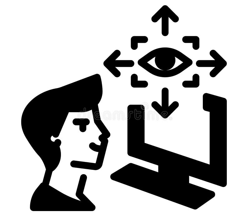 Eye control icon stock illustration. Illustration of eyes - 248958890