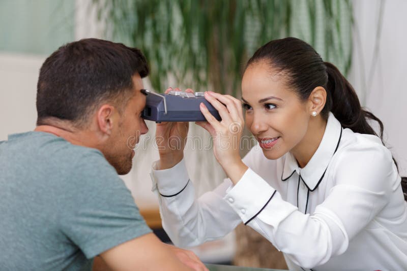 Eye Control with at Patient Stock Photo - Image of binary, display ...