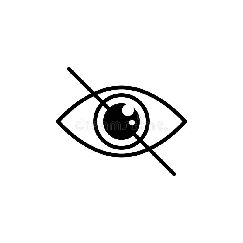 Eye Crossed Out Icon Ideal for Privacy and Visibility Settings Stock ...