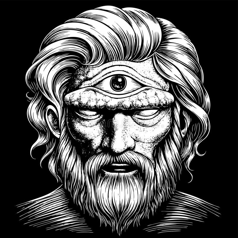 A Eye Cyclops Monster, Low Poly Vector Stock Vector - Illustration of ...