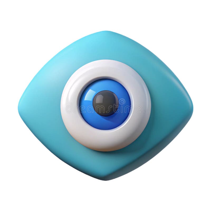 Eye 3D Icon. View, Vision Symbol Interface Icon. Identification, Health ...