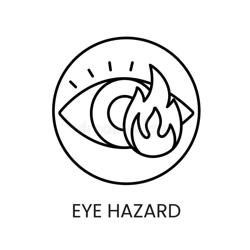 Eye Danger Line Icon Vector with Editable Stroke Stock Vector ...