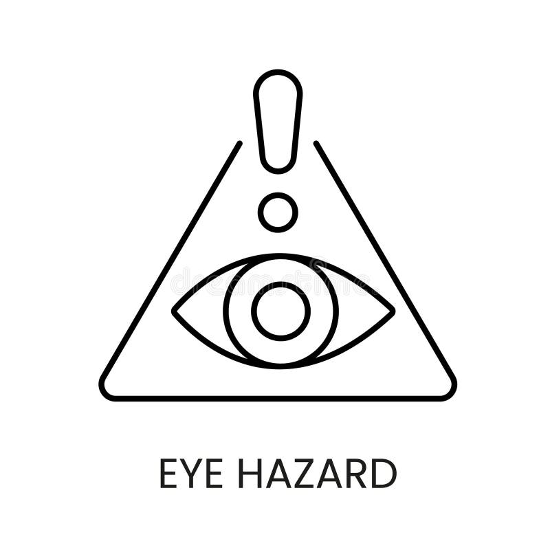 Eye Danger Line Icon Vector with Editable Stroke Stock Vector ...