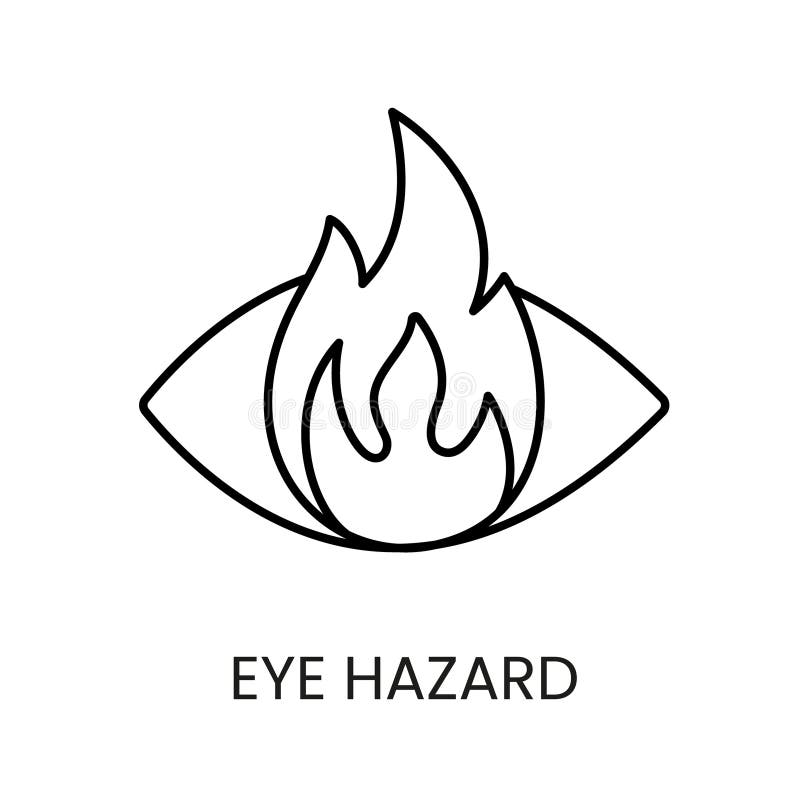 Eye Danger Line Icon Vector with Editable Stroke Stock Vector ...