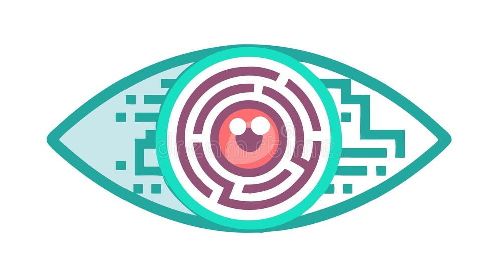 Eye with Data Points, Digital Perception Analytics Vector, Vector Design Generative AI Stock ...