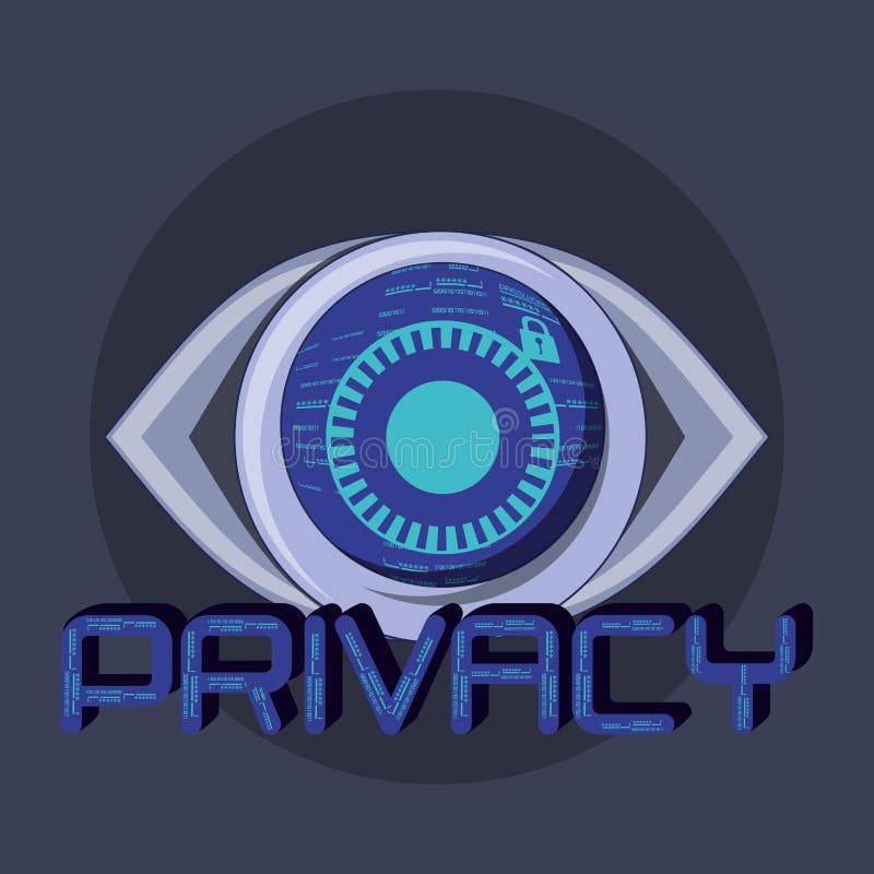 Eye data privacy icon stock vector. Illustration of computer - 129369943