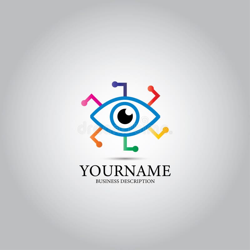 Eye Tech Data Logo stock illustration. Illustration of abstract - 134763351