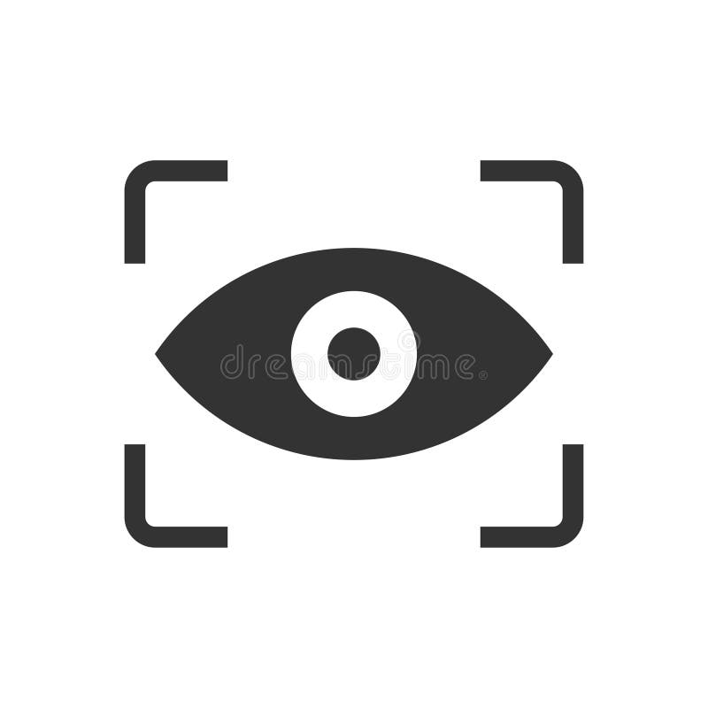 Eye detection icon stock vector. Illustration of interface - 221752443