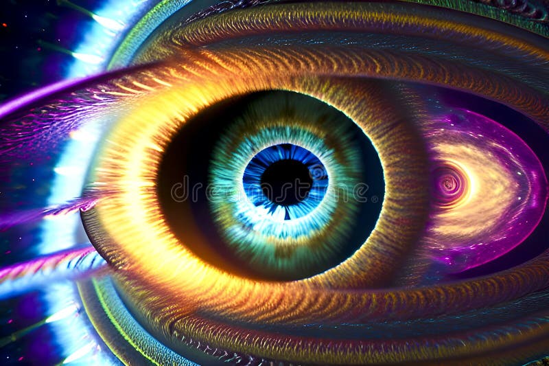 Eye of the Devil. 3D Surreal Illustration Stock Illustration ...