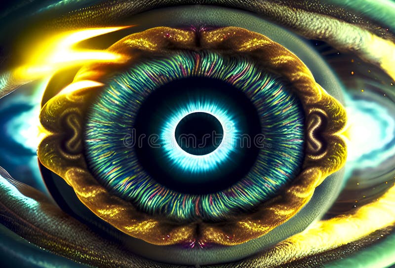 Eye of the Devil. 3D Surreal Illustration Stock Illustration ...