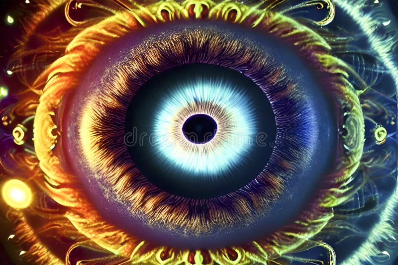 Eye of the Devil. 3D Surreal Illustration Stock Illustration ...