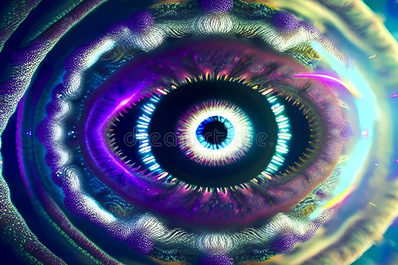 Eye of the Devil. 3D Surreal Illustration Stock Illustration ...