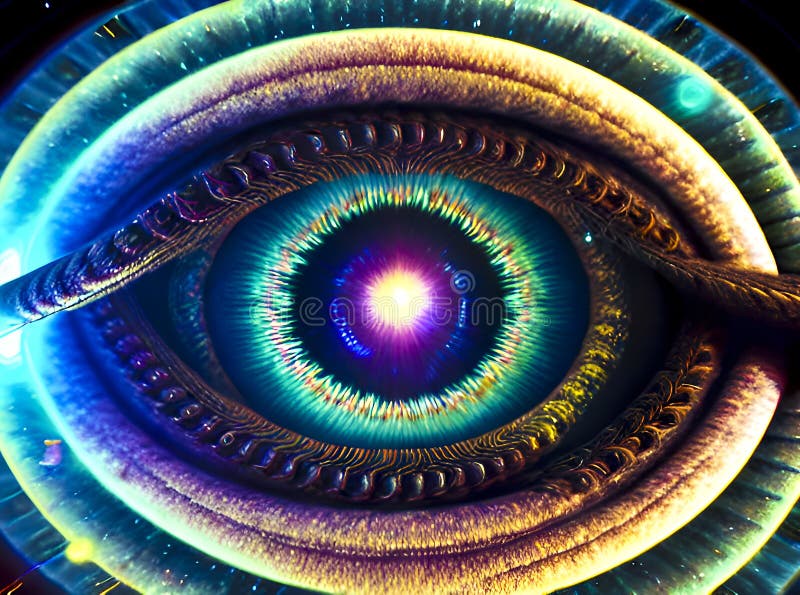 Eye of the Devil. 3D Surreal Illustration Stock Illustration ...