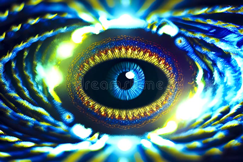 Eye of the Devil. 3D Surreal Illustration Stock Illustration ...