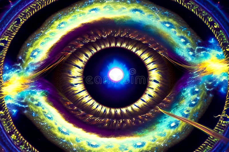 Eye of the Devil. 3D Surreal Illustration Stock Illustration ...