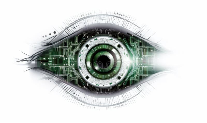 Eye with Digital Pattern. Scanning for Personality Identification Stock ...