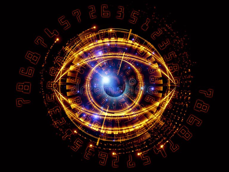 Eye of digits stock illustration. Illustration of stare - 24385619