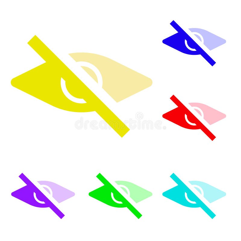 Eye disable stock vector. Illustration of flat, icon - 122533437
