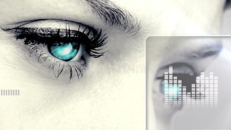 Eye Displaying Pixelated Graphics with Digital Animation Interface ...