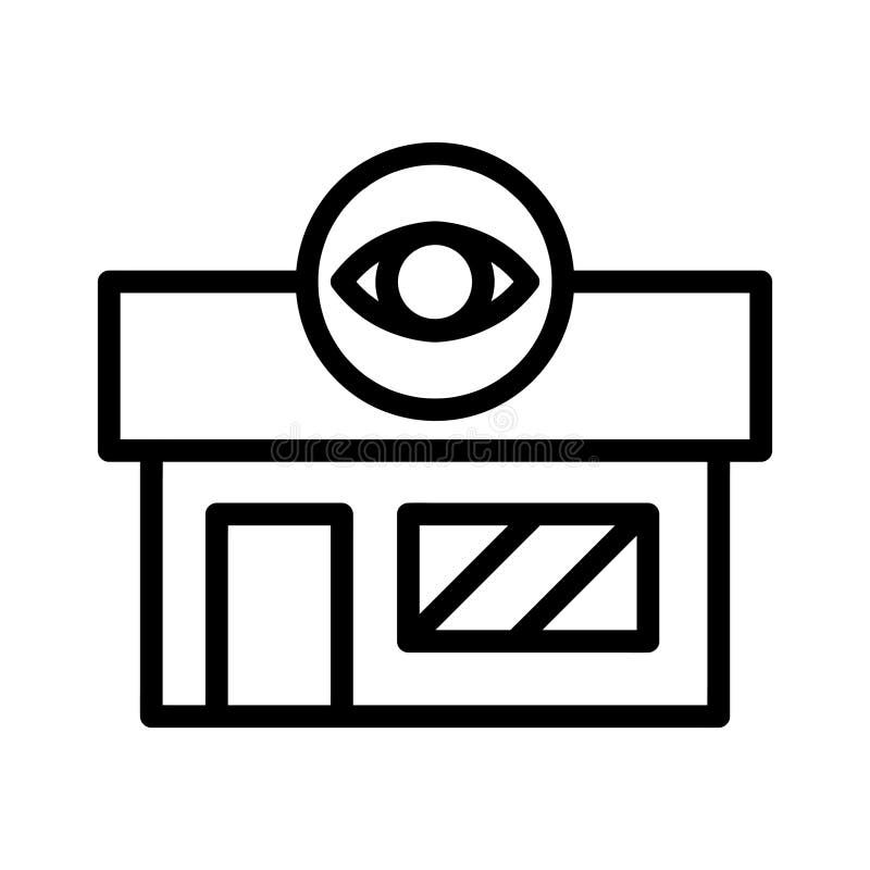 Eye Doctor Clinic Building Icon Stock Illustration - Illustration of ...