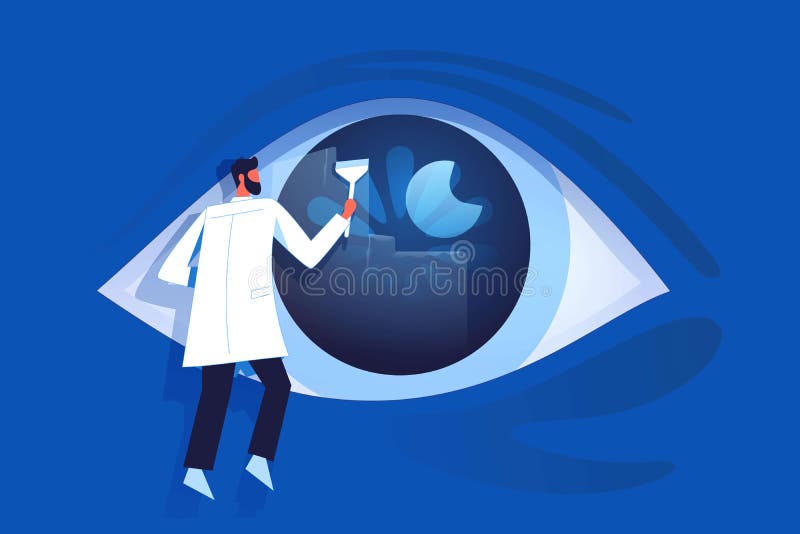 Eye Doctor Doing Operation of Patient Eyes, Eye Doctor Clearing Eye of ...