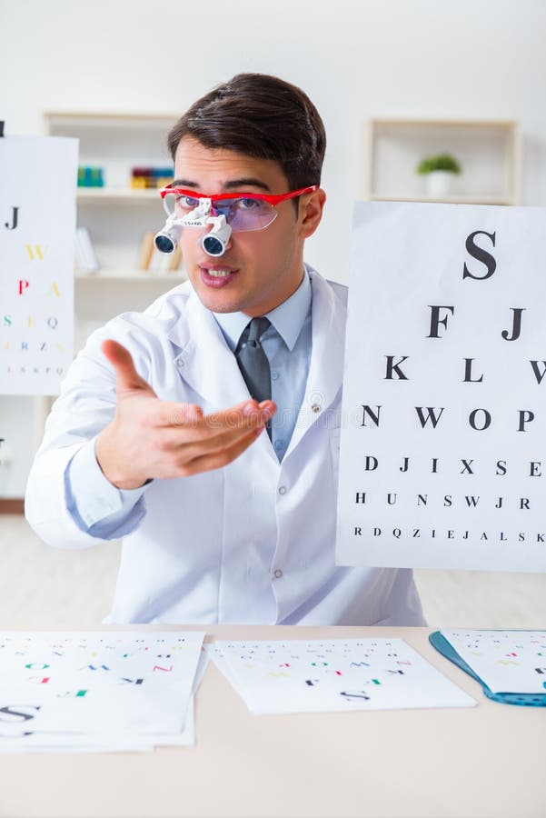 The Eye Doctor in Eyecare Concept in Hospital Stock Photo - Image of ...