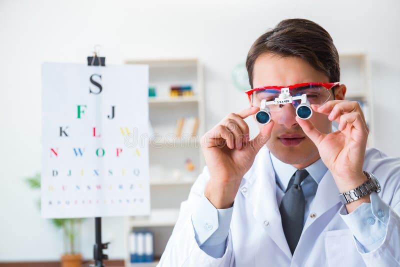 The Eye Doctor in Eyecare Concept in Hospital Stock Photo - Image of ...