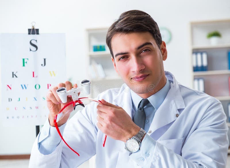 Eye Doctor in Eyecare Concept in Hospital Stock Photo - Image of myopia ...