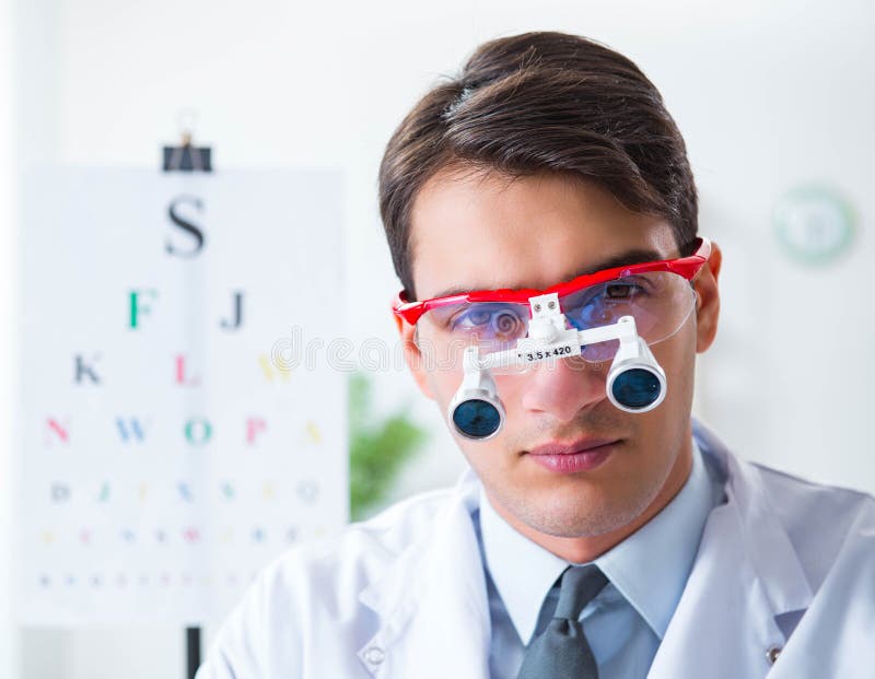 Eye Doctor in Eyecare Concept in Hospital Stock Photo - Image of doctor ...