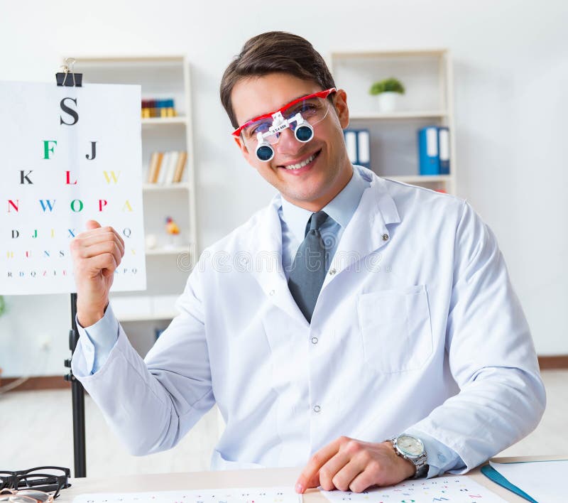Eye Doctor in Eyecare Concept in Hospital Stock Photo - Image of issue ...
