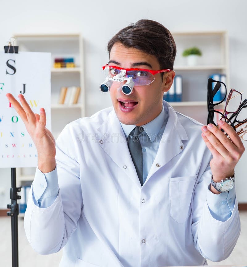 Eye Doctor in Eyecare Concept in Hospital Stock Image - Image of ...