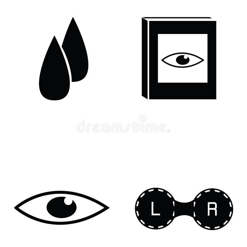 Eye doctor icon set stock vector. Illustration of eyesight - 102208443