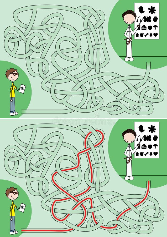 Doctor maze stock vector. Illustration of maze, game - 29796154