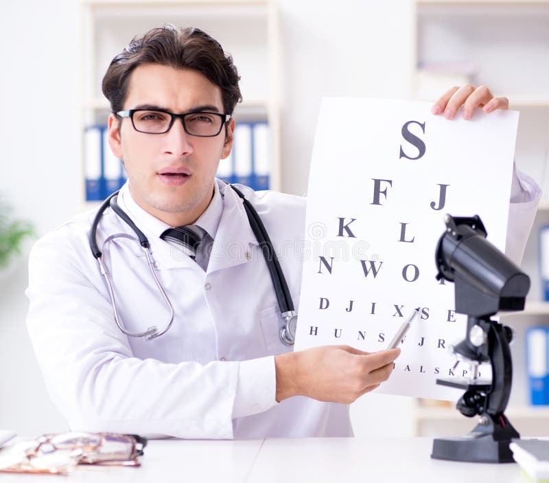 The Eye Doctor in Medical Concept Stock Image - Image of medical ...