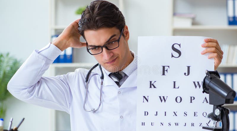 The Eye Doctor in Medical Concept Stock Photo - Image of clinic ...
