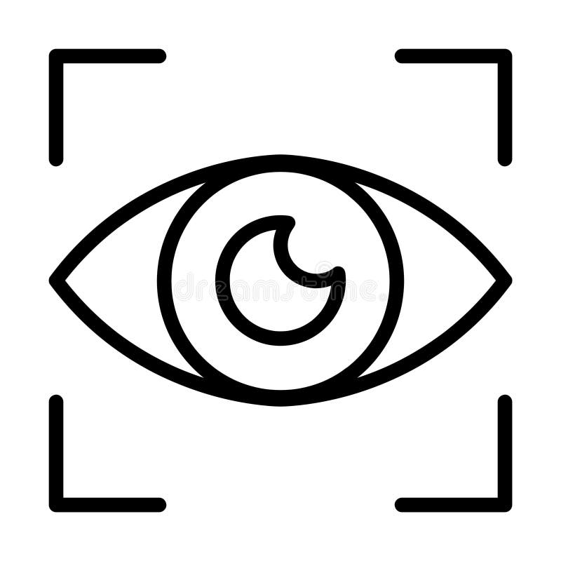 Eye doctor eye scan icon stock illustration. Illustration of black ...