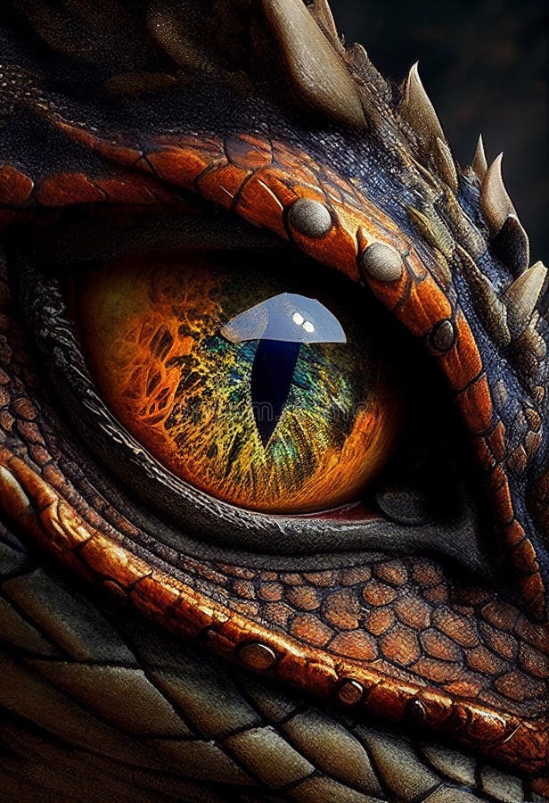 Eye of the Dragon. AI Generated Stock Illustration - Illustration of ...