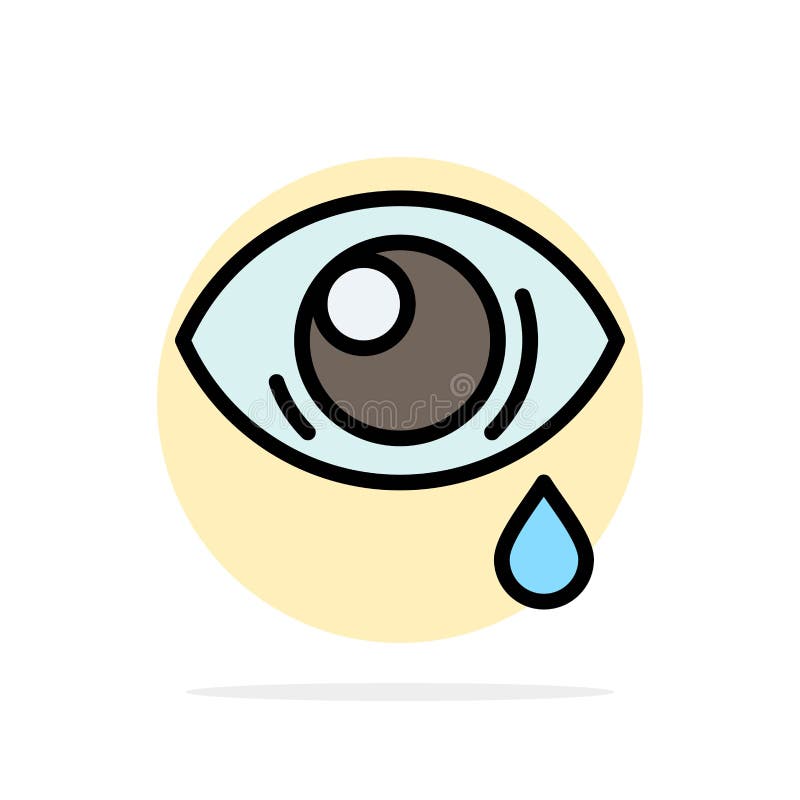 Eye, Droop, Eye, Sad Abstract Circle Background Flat Color Icon Stock ...