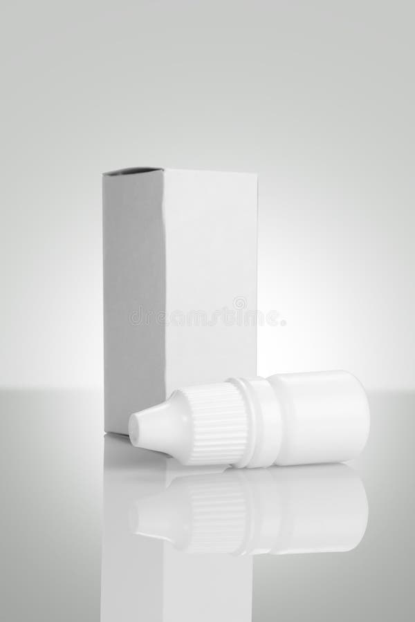 Eye Drop Bottle Mockup Isolated on White Background Stock Illustration ...