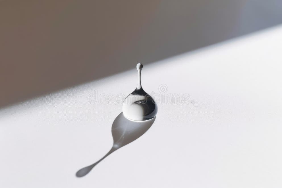 Eye Drop Droplet Casting a Shadow on a White Surface Stock Illustration ...