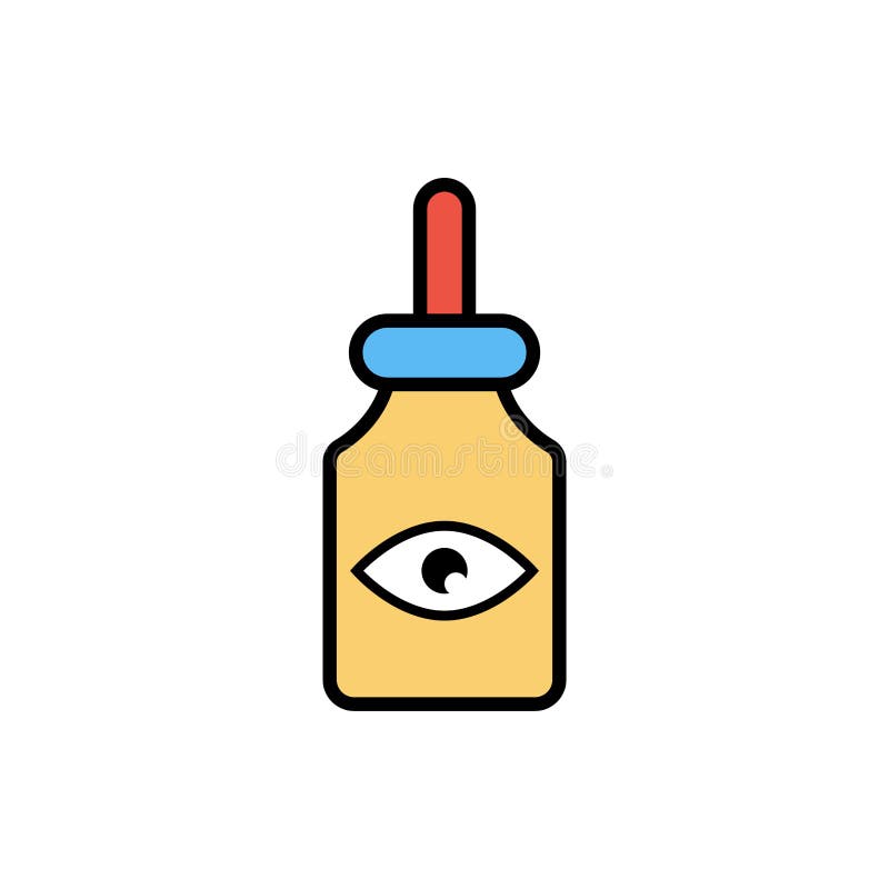 Eye Drop Flat Vector Icon Sign Symbol Stock Vector - Illustration of ...