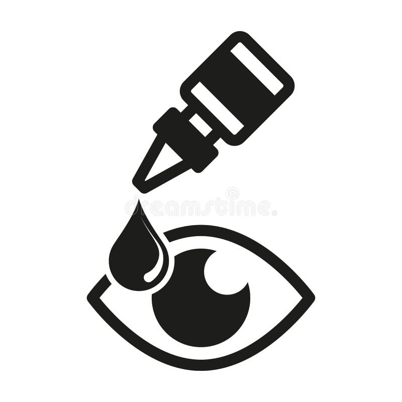 Eye Drop Icon. Eye Health and Eye Drops Bottle Vector Illustration ...