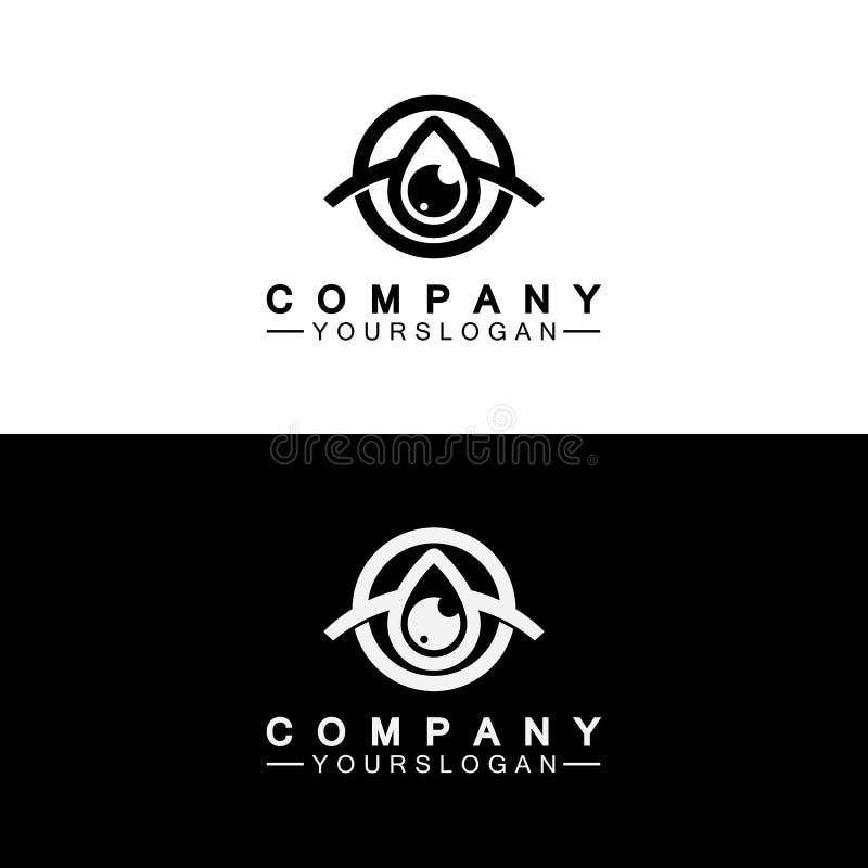 Eye Drop Logo Icon Design Template Stock Vector - Illustration of ...
