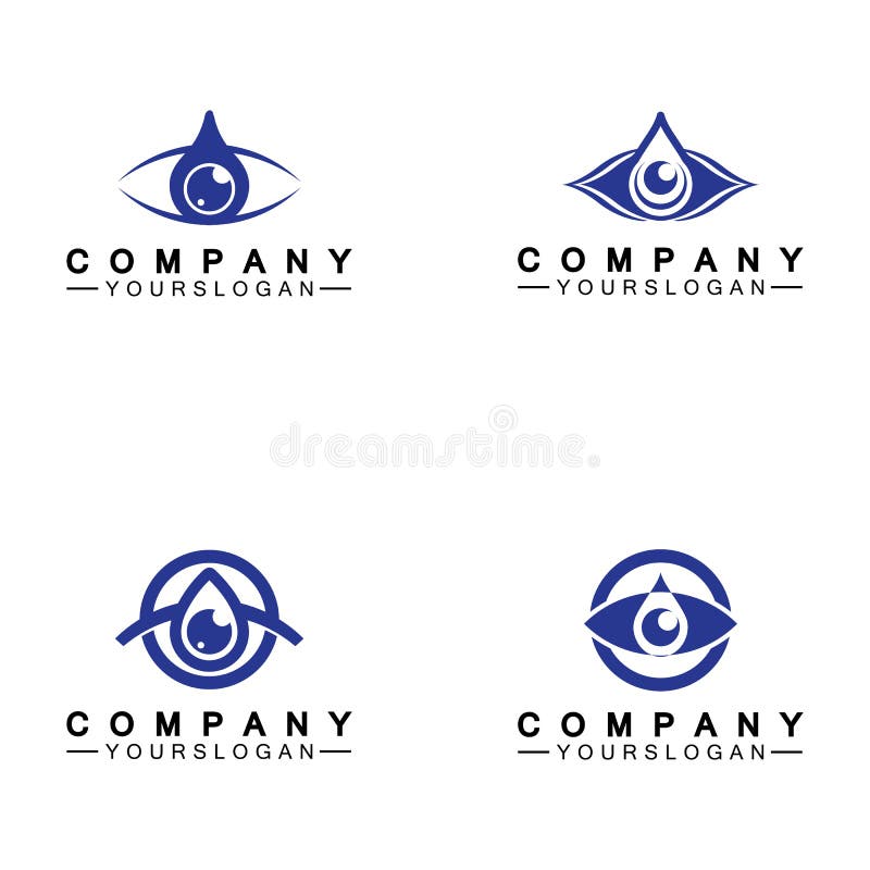 Eye Drop Logo Icon Design Template Stock Vector - Illustration of ...