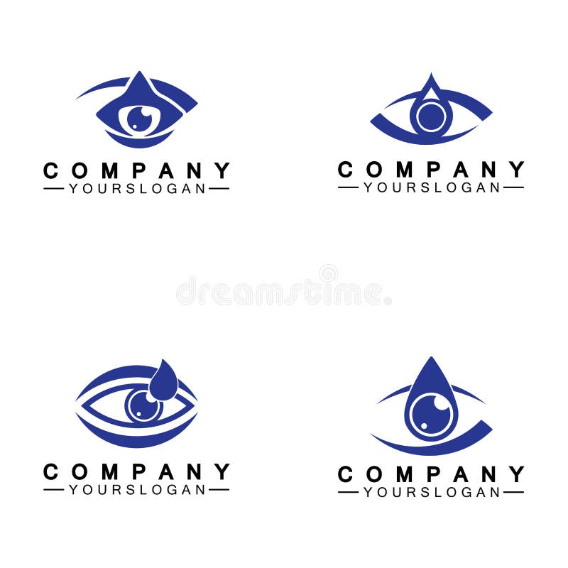 Eye Drop Logo Icon Design Template Stock Vector - Illustration of ...