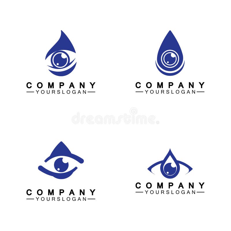 Eye Drop Logo Icon Design Template Stock Vector - Illustration of ...
